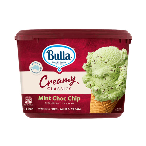 Kem Bulla Creamy Classics vị Mint Choc Chip Hộp 2 Lít - Hoa Anh Import